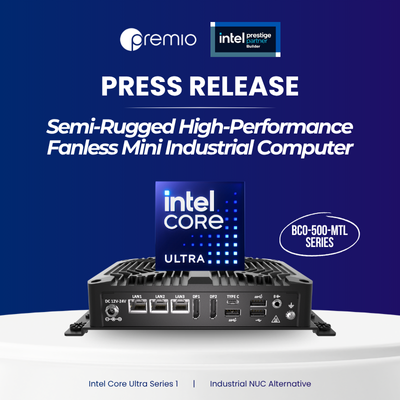 Premio Showcases New Semi-Rugged Fanless Mini Computer with Intel Core ...