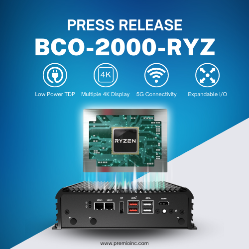 Premio Releases Newest Fanless Mini Computer Supported by AMD Ryzen Em ...