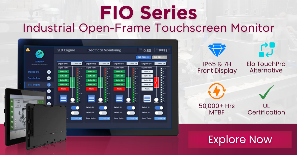 FIO Series Open Frame Industrial Touchscreen Monitor – Premio Inc
